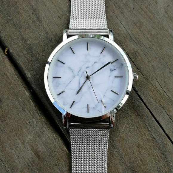 Accessories | New Silver Marble Face Watch | Poshmark